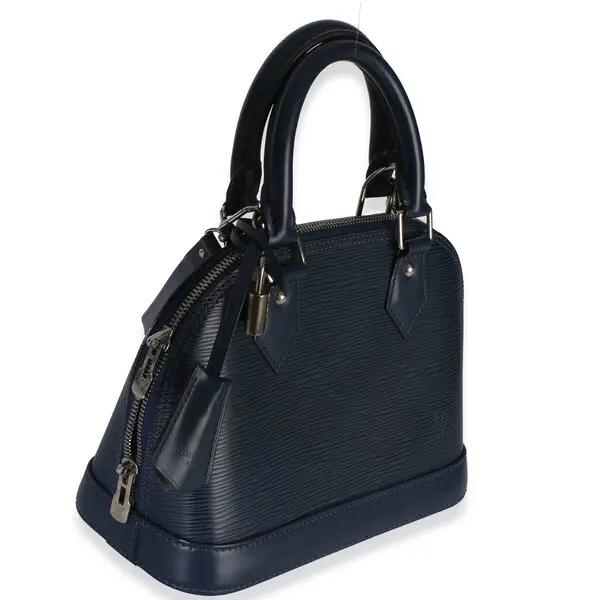 LOUIS VUITTON Navy Epi Alma Bb Shoulder Bag - Blue
