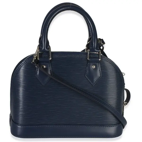 LOUIS VUITTON Navy Epi Alma Bb Shoulder Bag - Blue