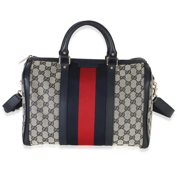 Gucci Gg Supreme Monogram Ophidia Canvas Boston Bag