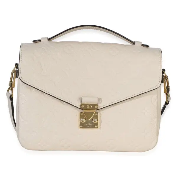 LOUIS VUITTON Creme Empreinte Pochette Metis Shoulder Bag - Beige