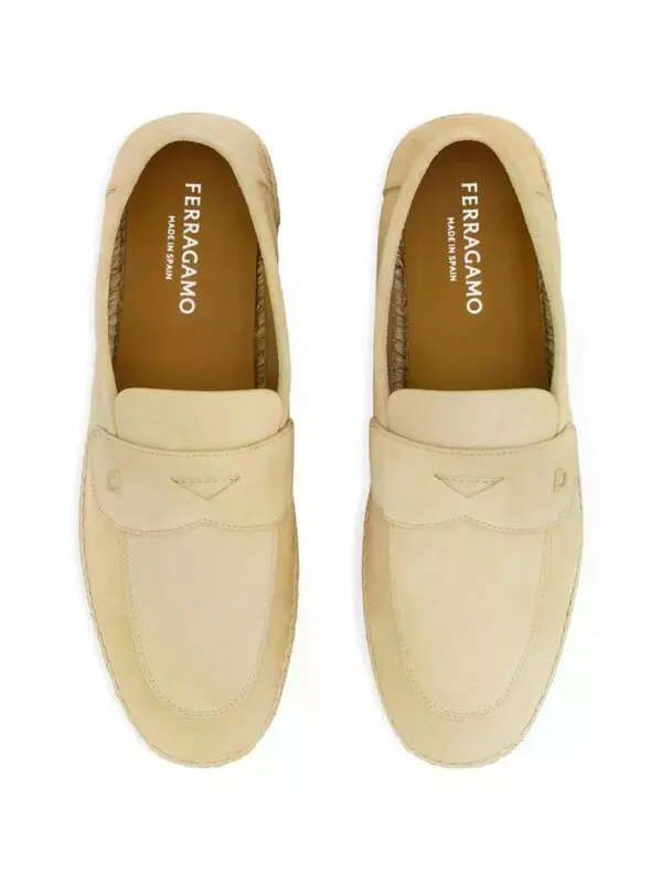 FERRAGAMO Suede Espadrille Loafers