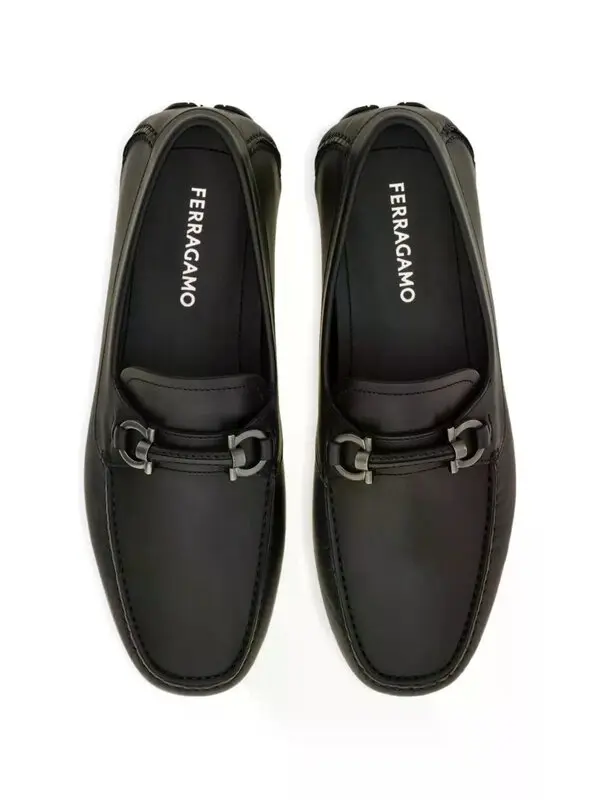 FERRAGAMO Gancini Ornament Driver Loafers