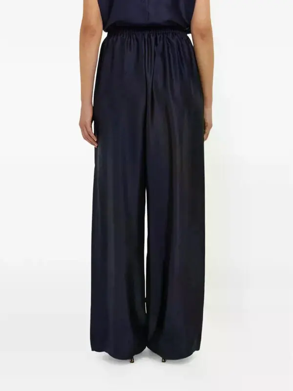 FERRAGAMO Wide-leg High-waisted Silk Trousers