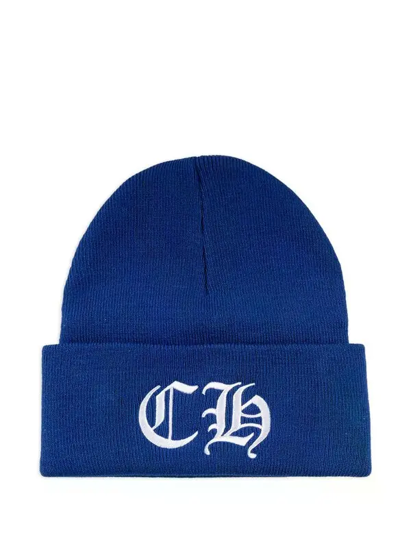 Chrome Hearts Logo-embroidered Beanie Hat - Blue