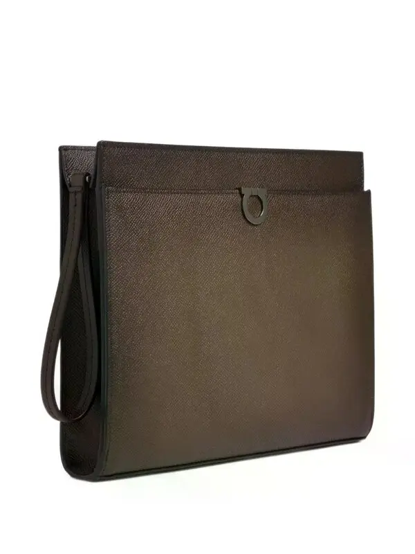 FERRAGAMO Gancini Pouch - Green
