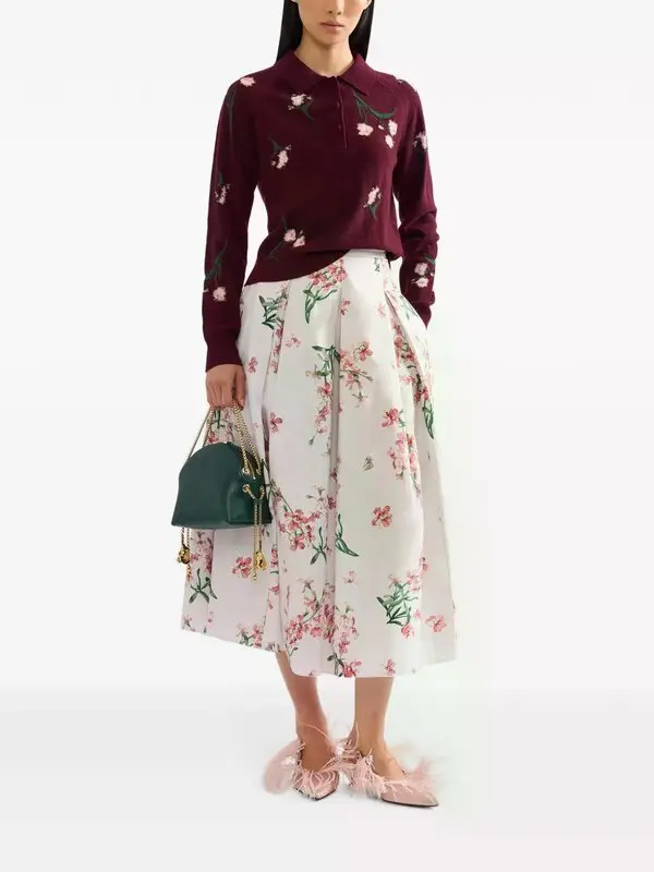 Erdem Floral Knit Polo Shirt