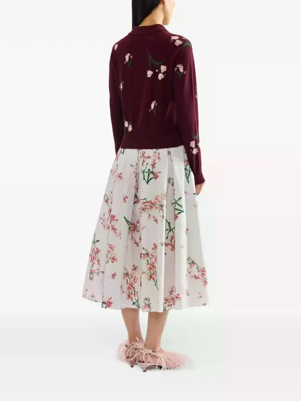 Erdem Floral Knit Polo Shirt