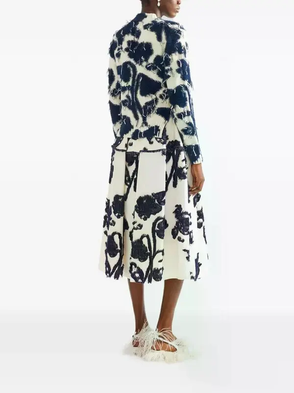 Erdem Fil Coupé Poplin Skirt