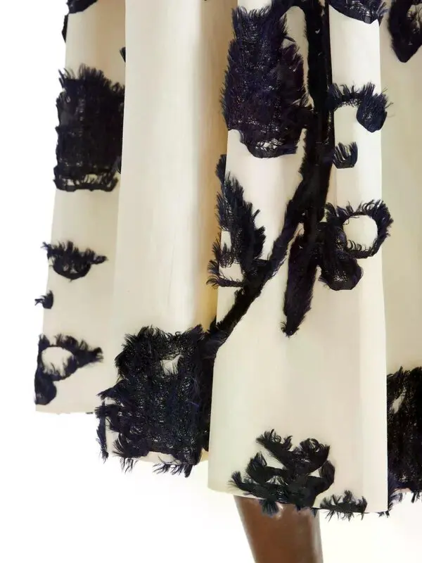 Erdem Fil Coupé Poplin Skirt
