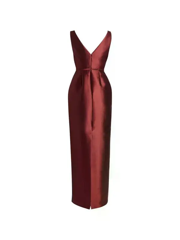 Erdem Embroidered Mikado Gown - Red