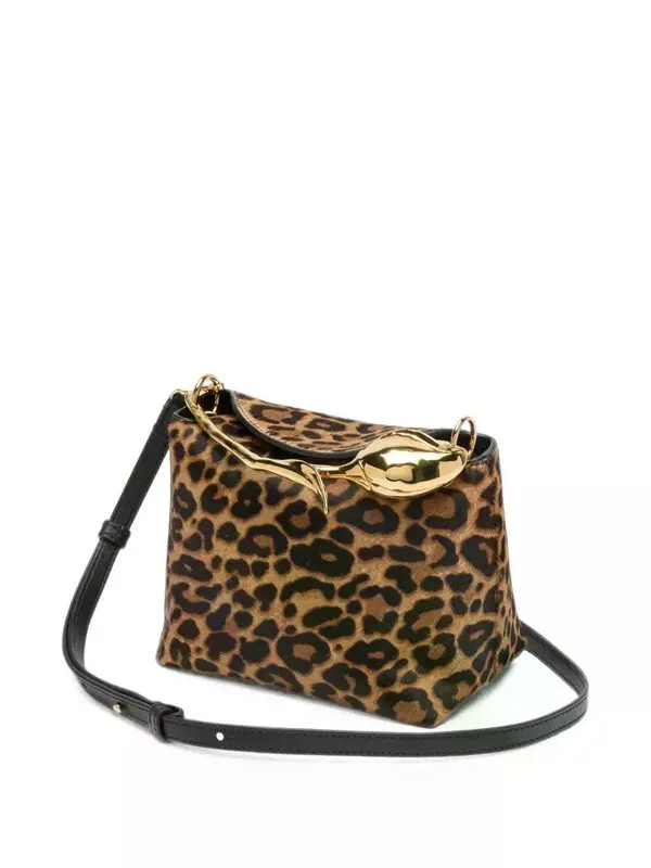 Erdem Mini Bloom Leopard-print Tote Bag - Brown