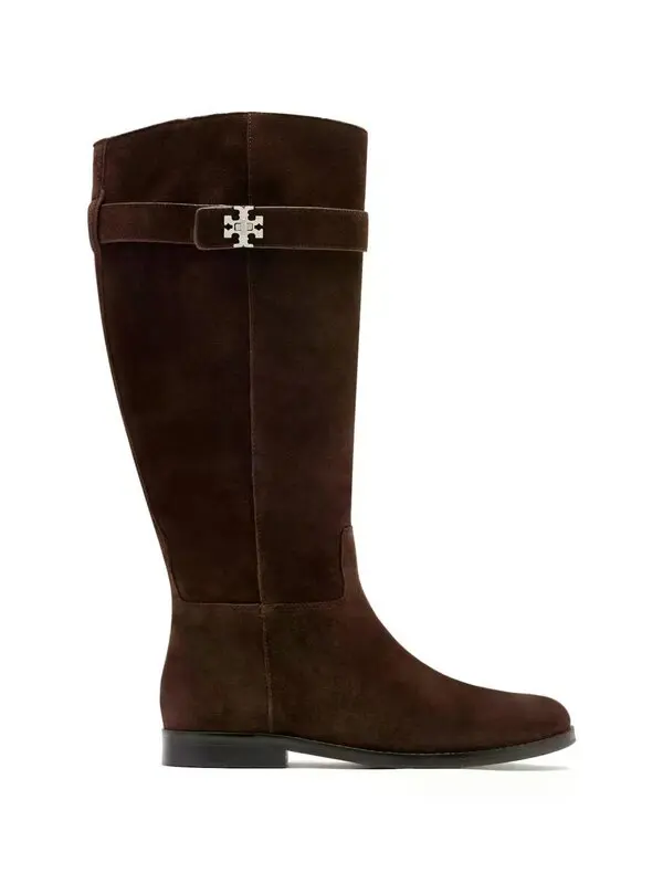 Tory Burch T-lock Suede Knee-high Boots