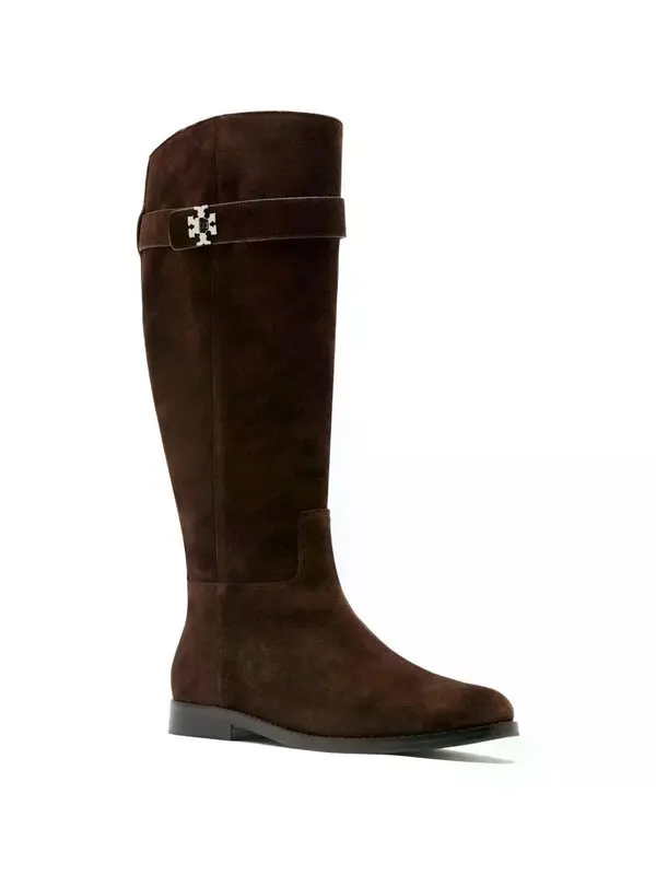 Tory Burch T-lock Suede Knee-high Boots