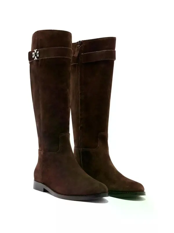 Tory Burch T-lock Suede Knee-high Boots