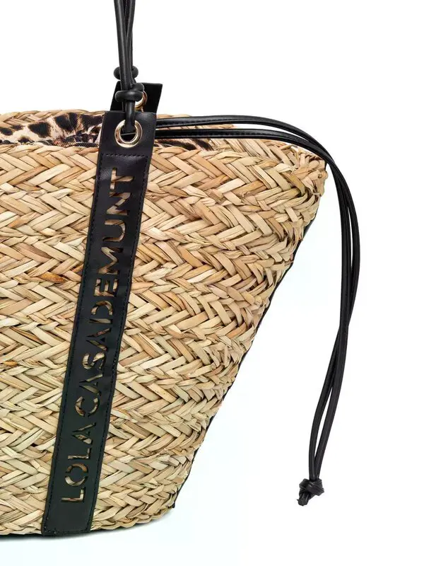 LOLA CASADEMUNT Logo Perforated Beach Bag