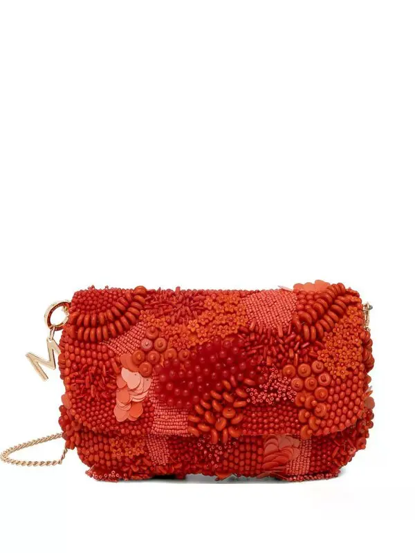 LOLA CASADEMUNT Beaded Shoulder Bag - Red
