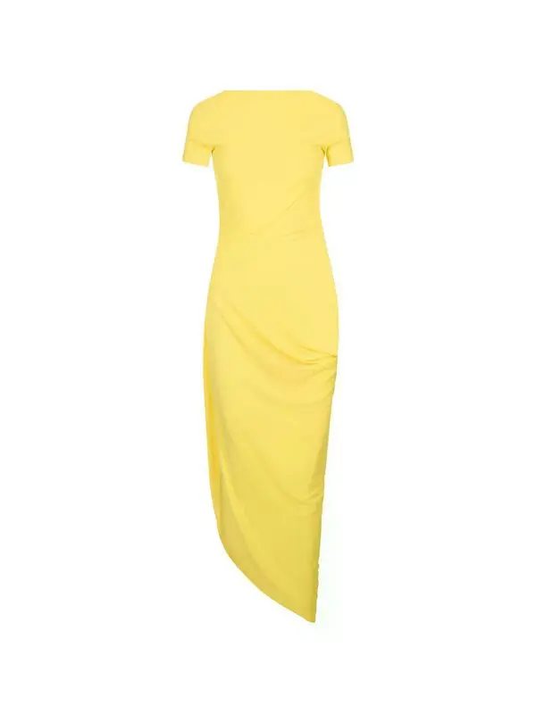 Jacquemus Asymmetric Draped Dress - Yellow