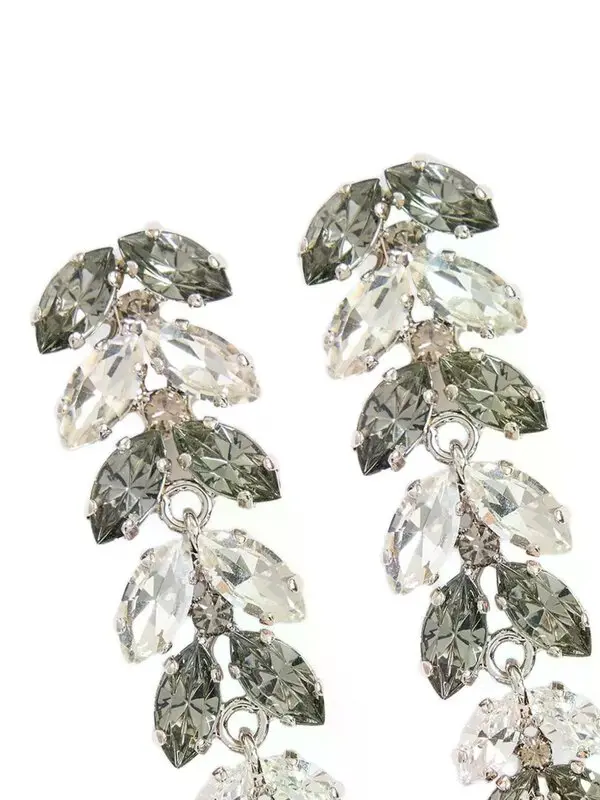 Erdem Crystal-embellished Drop Earrings - Silver