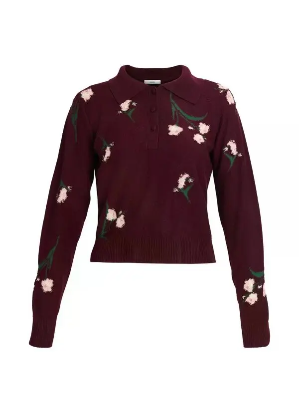 Erdem Floral-knit Polo Shirt