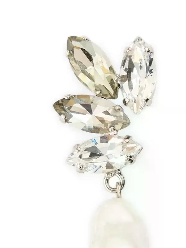 Erdem Crystal Embellishment Pearl Drop Earrings