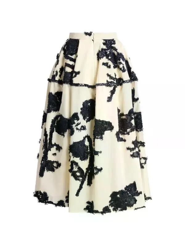 Erdem Fil Coupé Poplin Skirt