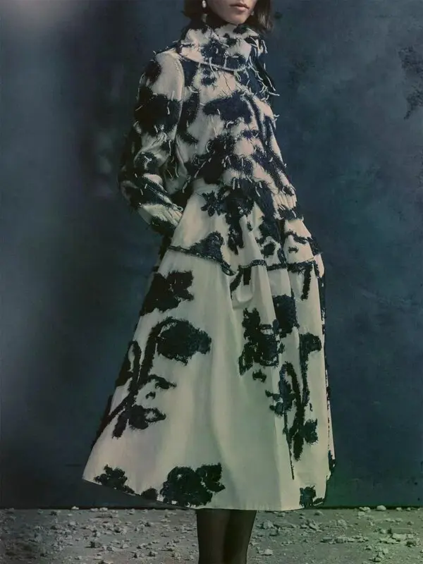 Erdem Fil Coupé Poplin Skirt