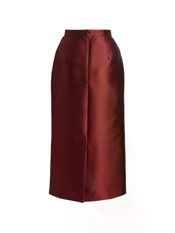 Erdem Embroidered Mikado Pencil Skirt