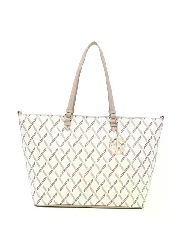 Armani Exchange Logo Print Tote Bag - Neutrals