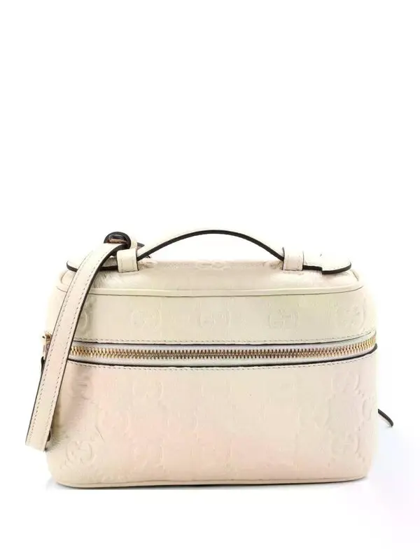 Gucci Gg Embossed Leather Small Shoulder Bag