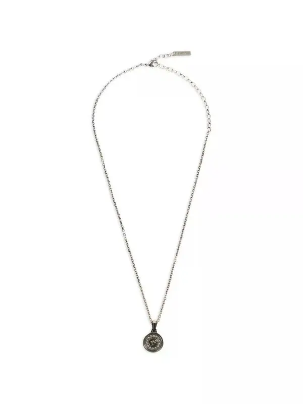 Versace Medusa Crystal-embellished Necklace - Silver