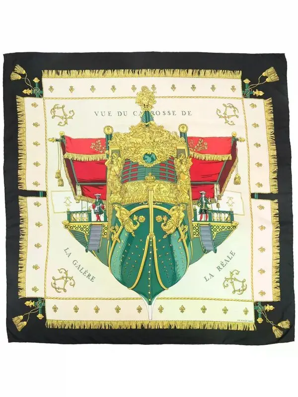 Hermès 1953 Pre-owned La Réale Silk Scarf - Neutrals