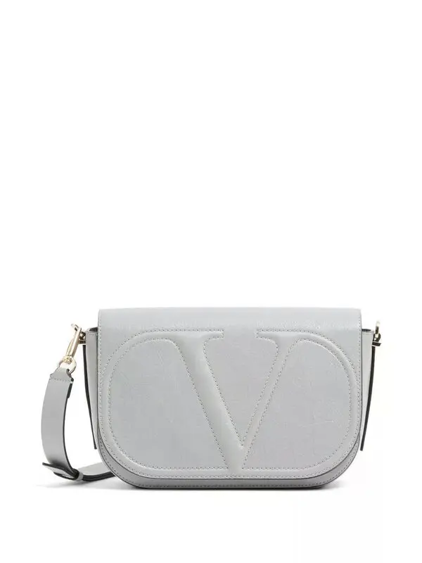 Valentino Garavani Vlogo Walk Nappa Shoulder Bag - Grey