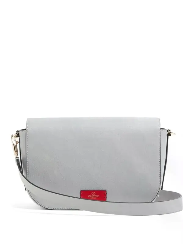 Valentino Garavani Vlogo Walk Nappa Shoulder Bag - Grey
