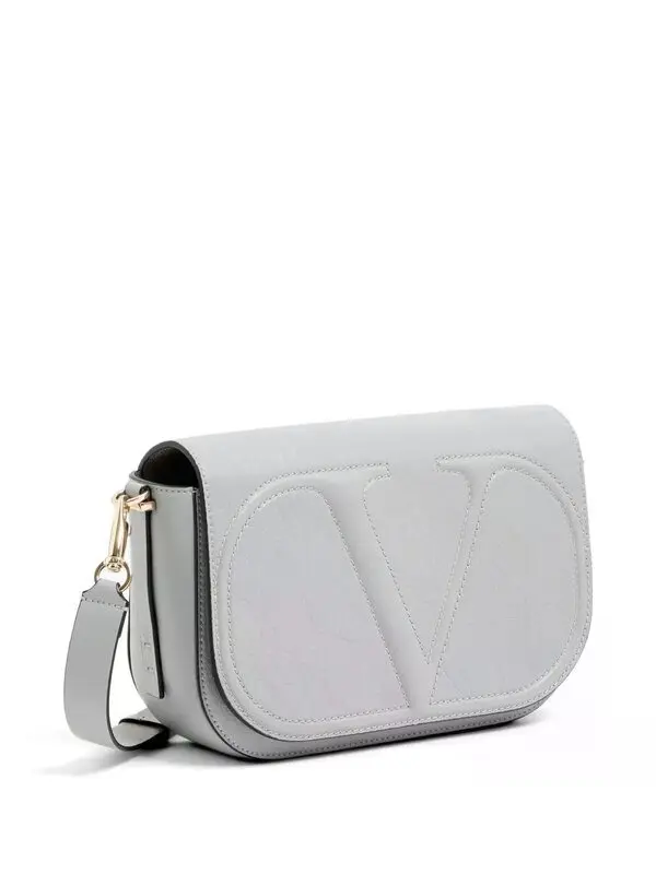 Valentino Garavani Vlogo Walk Nappa Shoulder Bag - Grey
