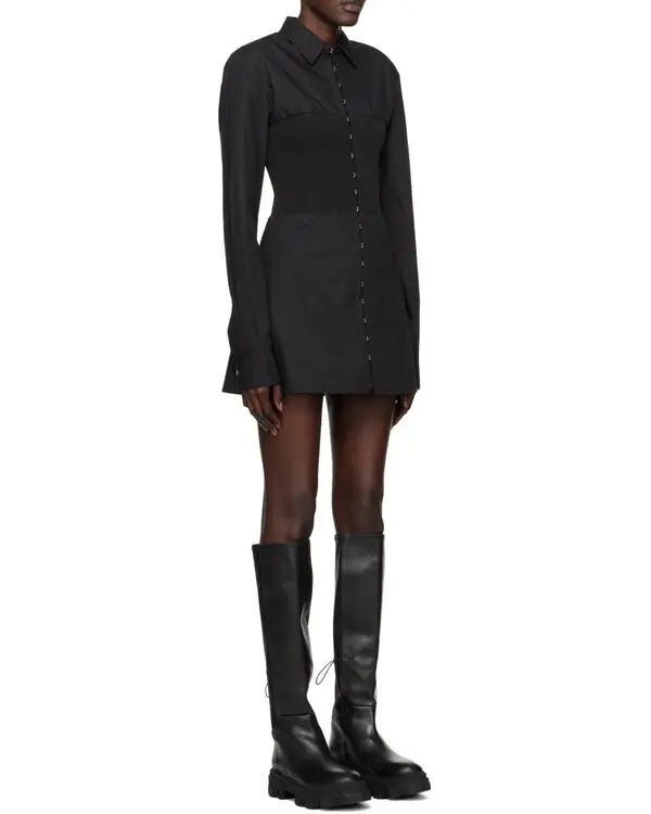 DION LEE Hook Mini Shirt Dress