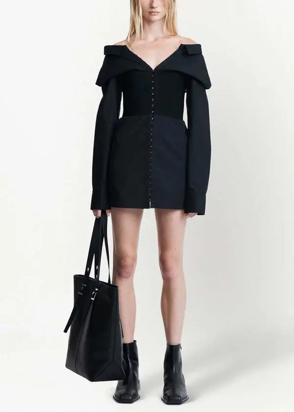 DION LEE Hook Mini Shirt Dress