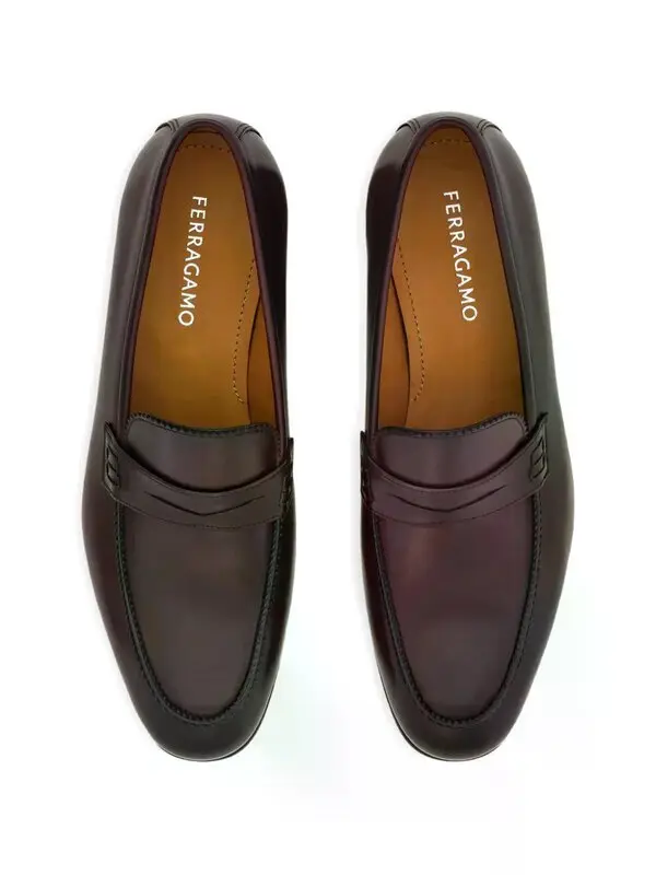 FERRAGAMO Calfskin Leather Penny Loafer