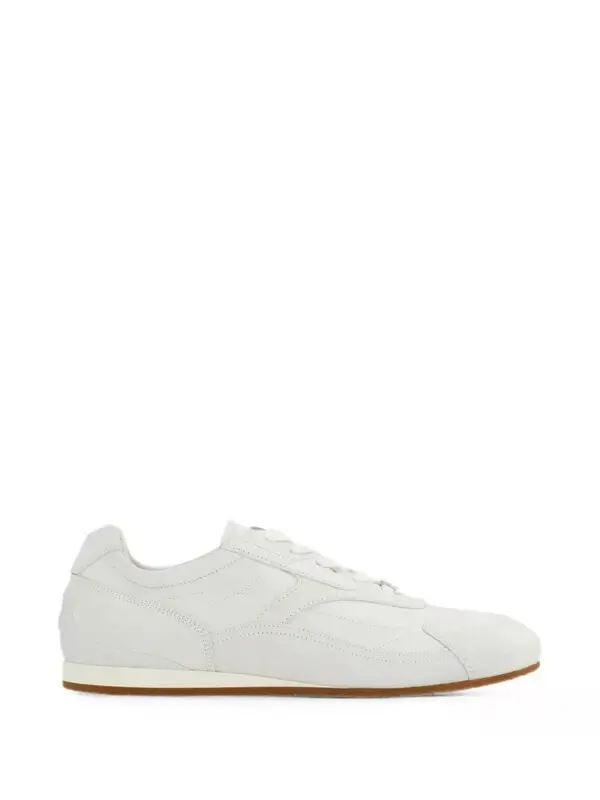 FERRAGAMO Calfskin Gathered Low Top Sneakers
