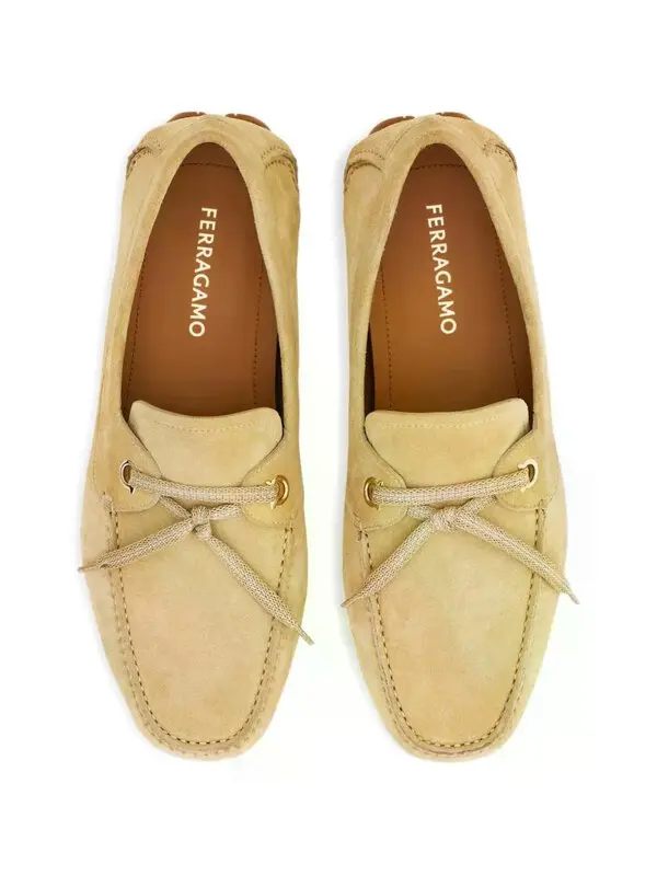 FERRAGAMO Laced Driver Loafers