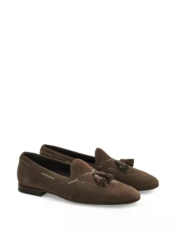 FERRAGAMO Tassel Loafers In Kid Suede