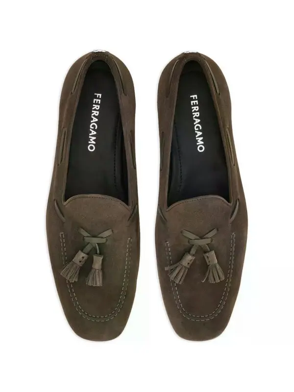 FERRAGAMO Tassel Loafers In Kid Suede