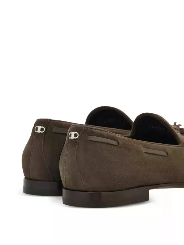 FERRAGAMO Tassel Loafers In Kid Suede