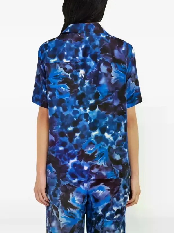 FERRAGAMO Carnation-print Pure Silk Shirt