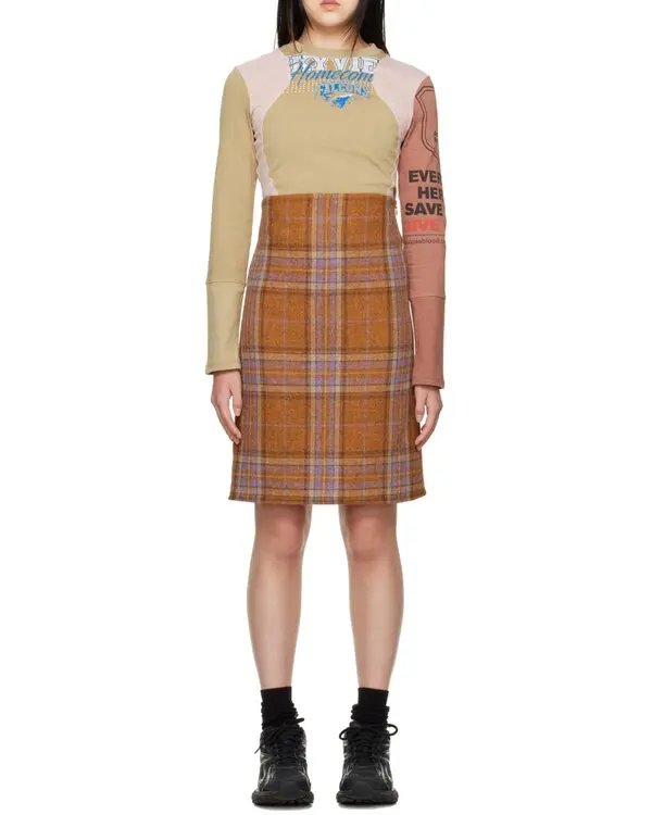 We11Done Checked Mini Dress
