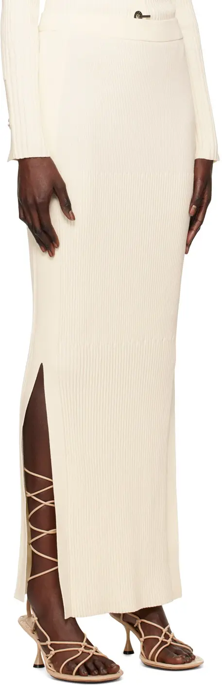 DION LEE Gradient Cropped Ribbed-knit Shirt