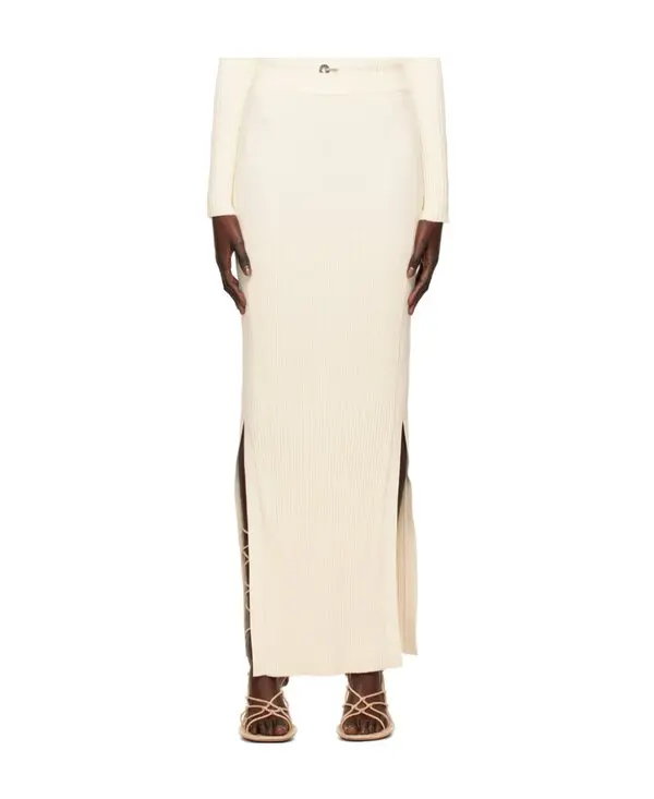 DION LEE Gradient Cropped Ribbed-knit Shirt