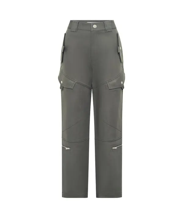 DION LEE Tactical Straight-leg Cargo Trousers - Gray
