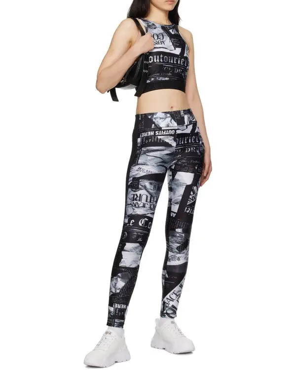 Versace Allover Graphic Print Leggings