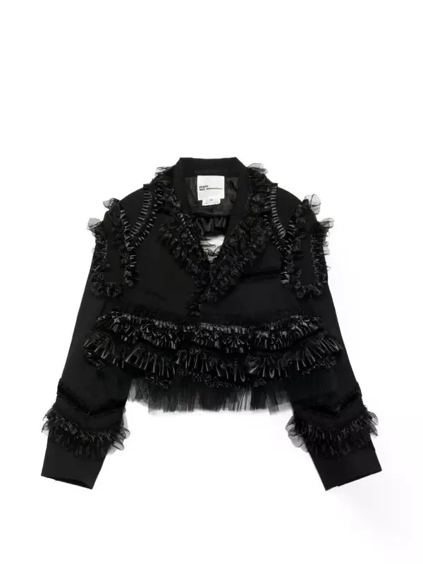 Noir Kei Ninomiya Ruffled Tulle Trim Jacket