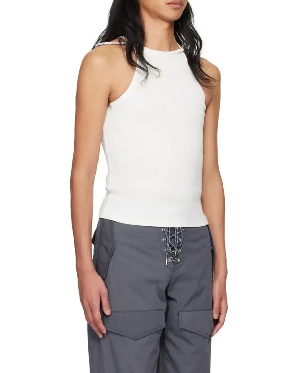 DION LEE Sleeveless Vest With Lace Up Detail